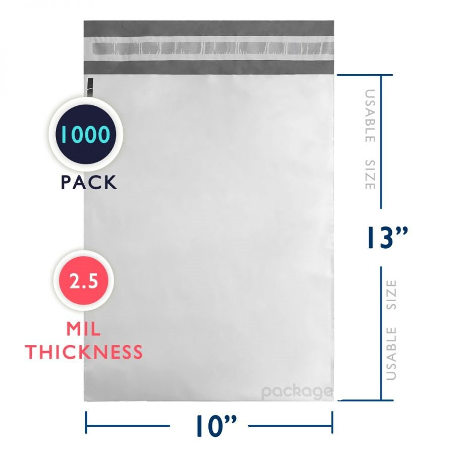 1000 PC Poly Mailer 2.5 Mil (10" x 13") #4 – iPacknow
