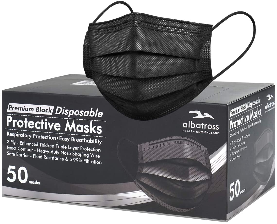 Disposable Face Masks - 50 PCS - Black – iPacknow